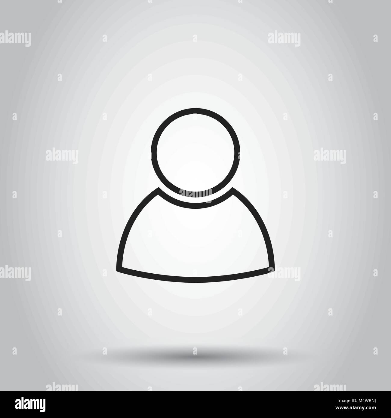 People icon in line style. Vector illustration on isolated background ...