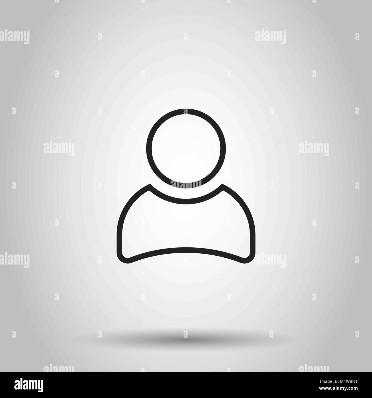 People icon in line style. Vector illustration on isolated background ...