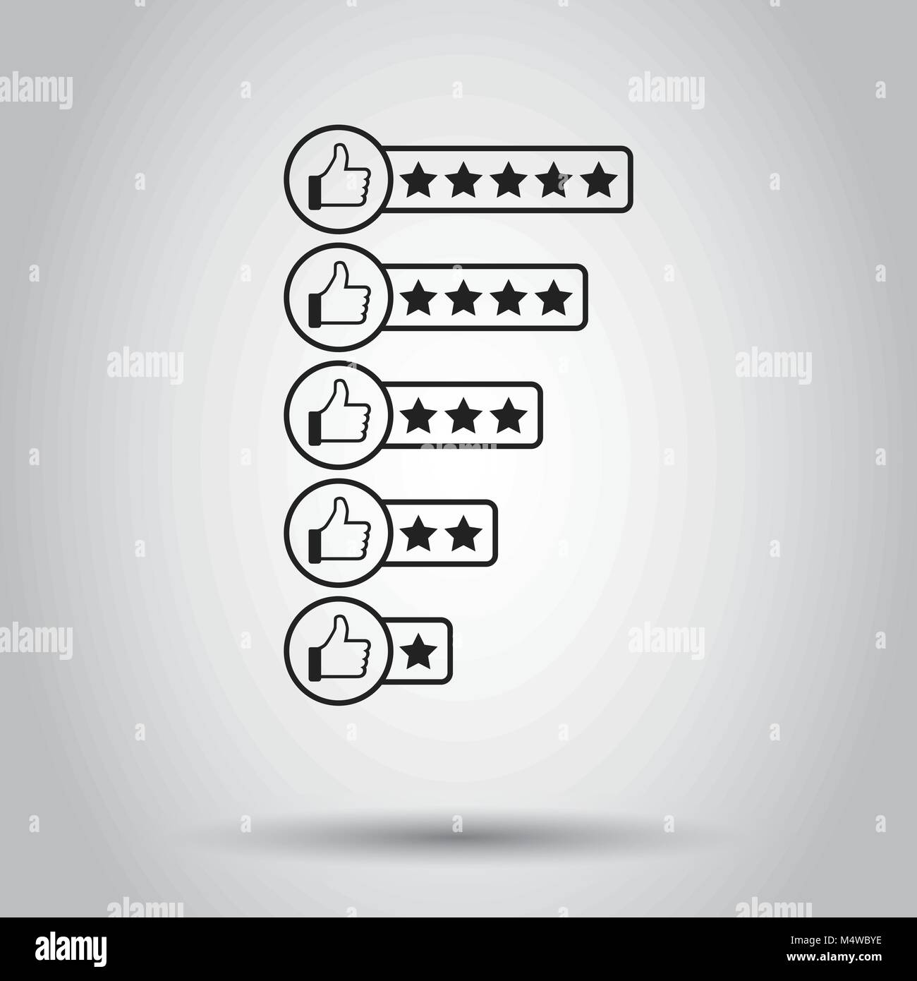 Customer review icon. Vector illustration on isolated background ...