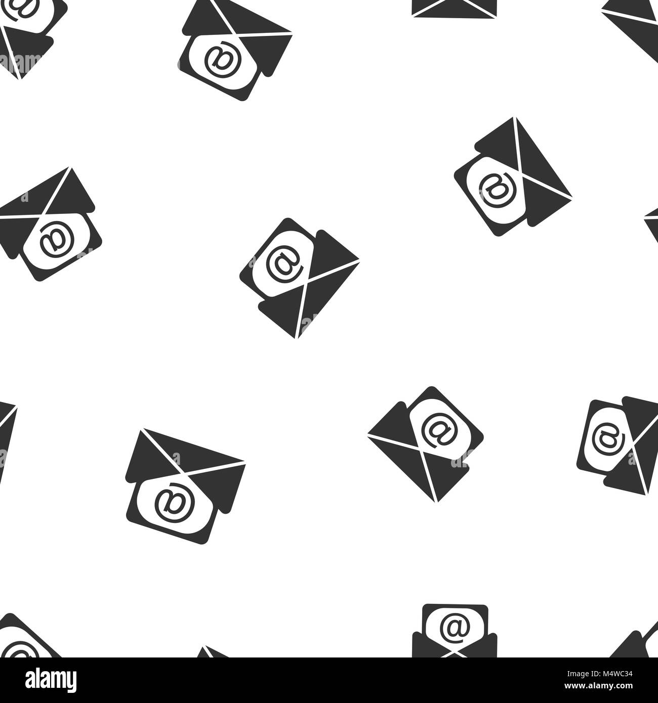 Mail envelope icon seamless pattern background. Business flat vector illustration. Email sign ...