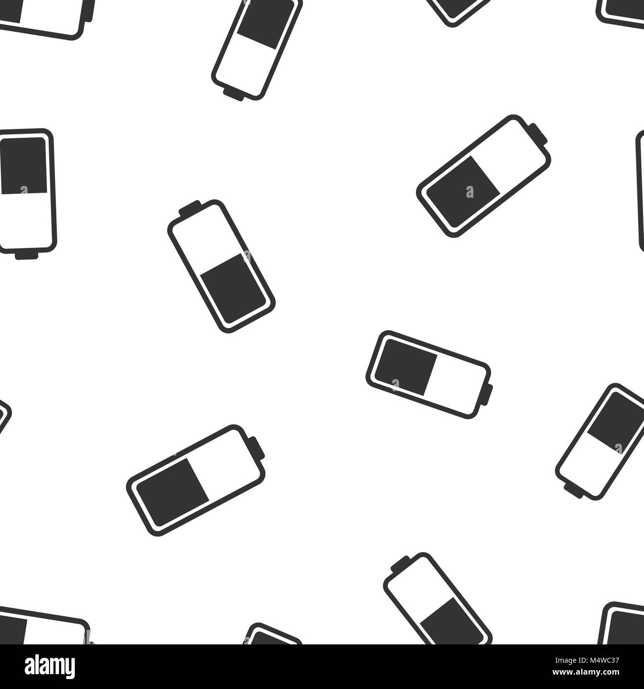 Battery icon seamless pattern background. Business flat vector ...