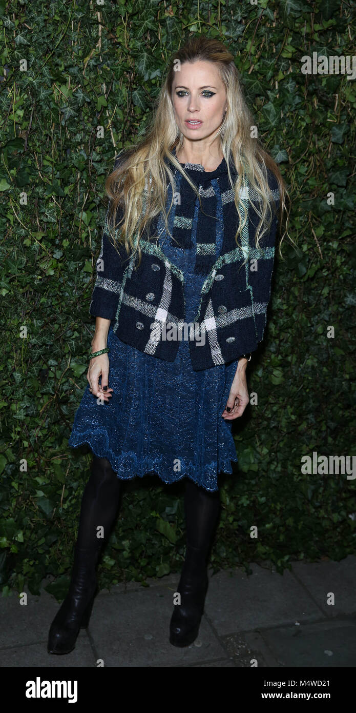 Laura Bailey arriving at the Charles Finch and Chanel pre-Bafta party ...