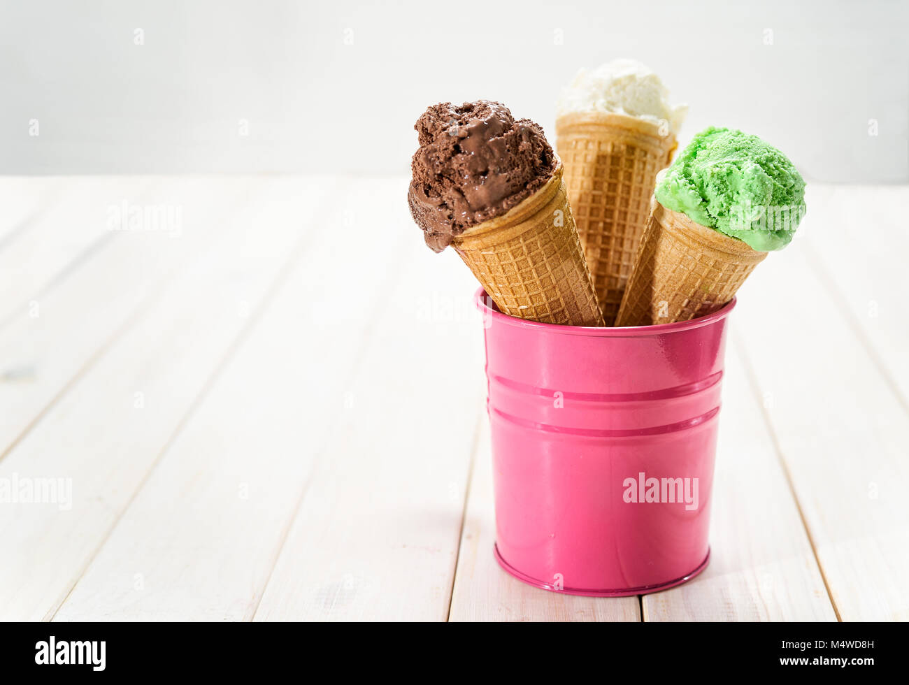 Three flavor ice cream hi-res stock photography and images - Alamy