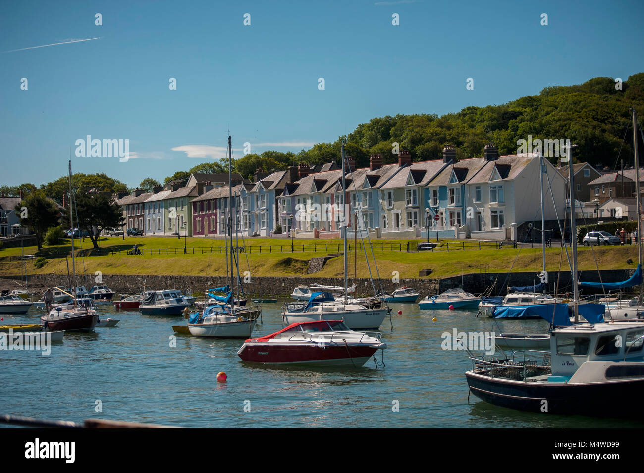 Aberaeron Harbor on a sunny summers day Stock Photo - Alamy