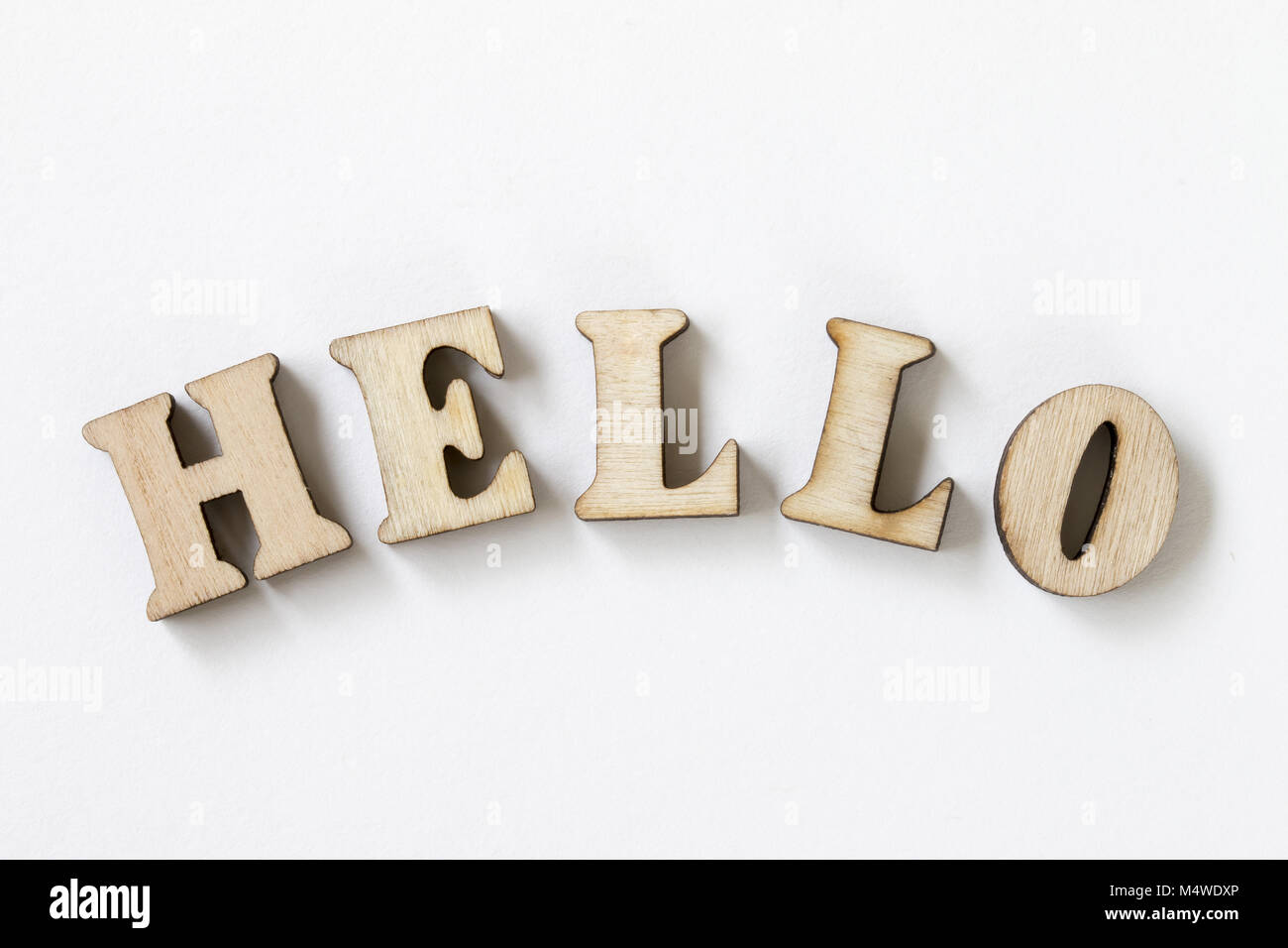 hello, Wood letters HELLO Stock Photo - Alamy
