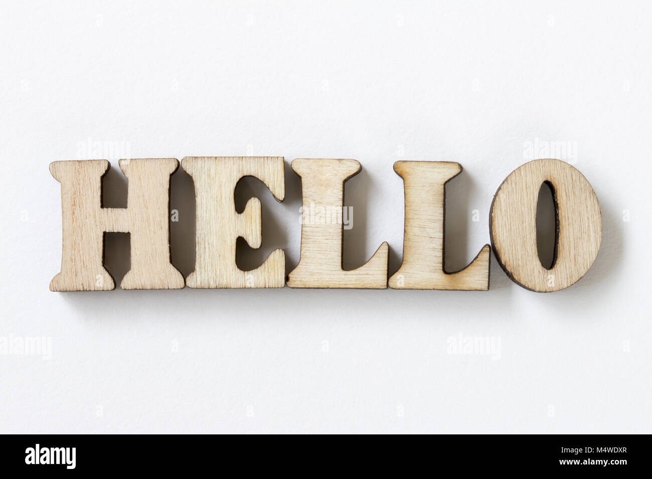 hello, Wood letters HELLO Stock Photo - Alamy