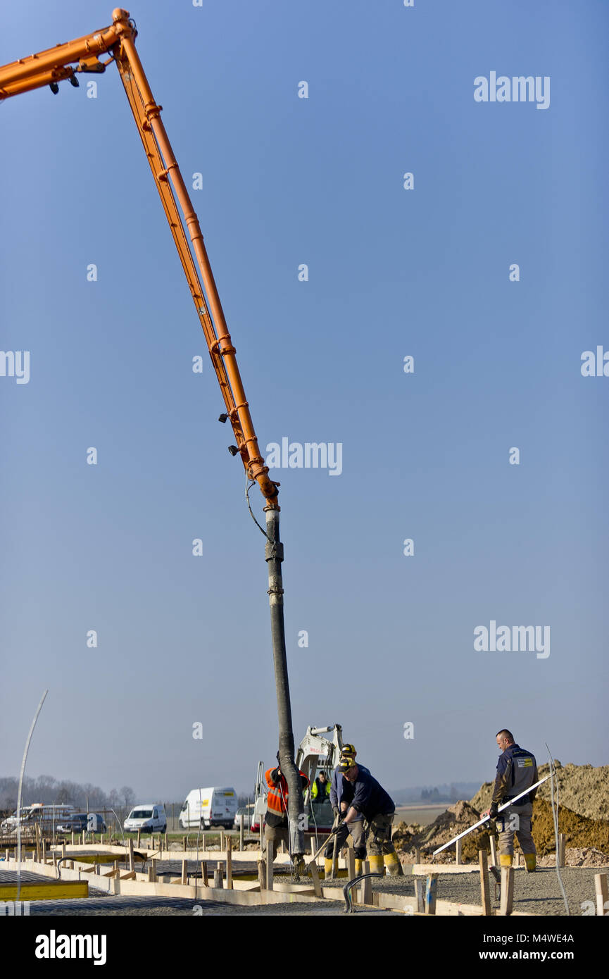 Barn building concrete work 31 Stock Photo - Alamy