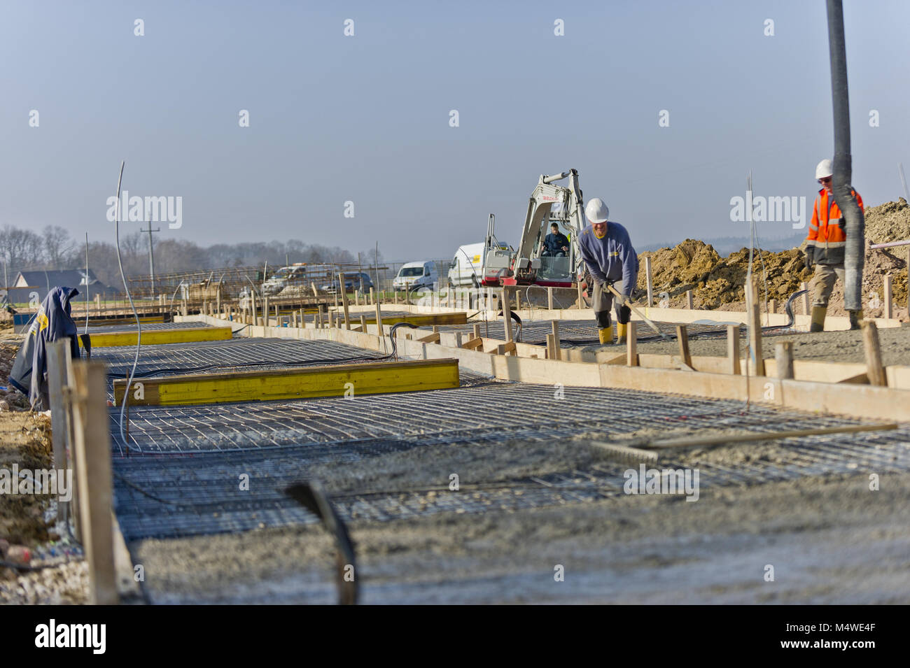 Barn building concrete work 44 Stock Photo - Alamy