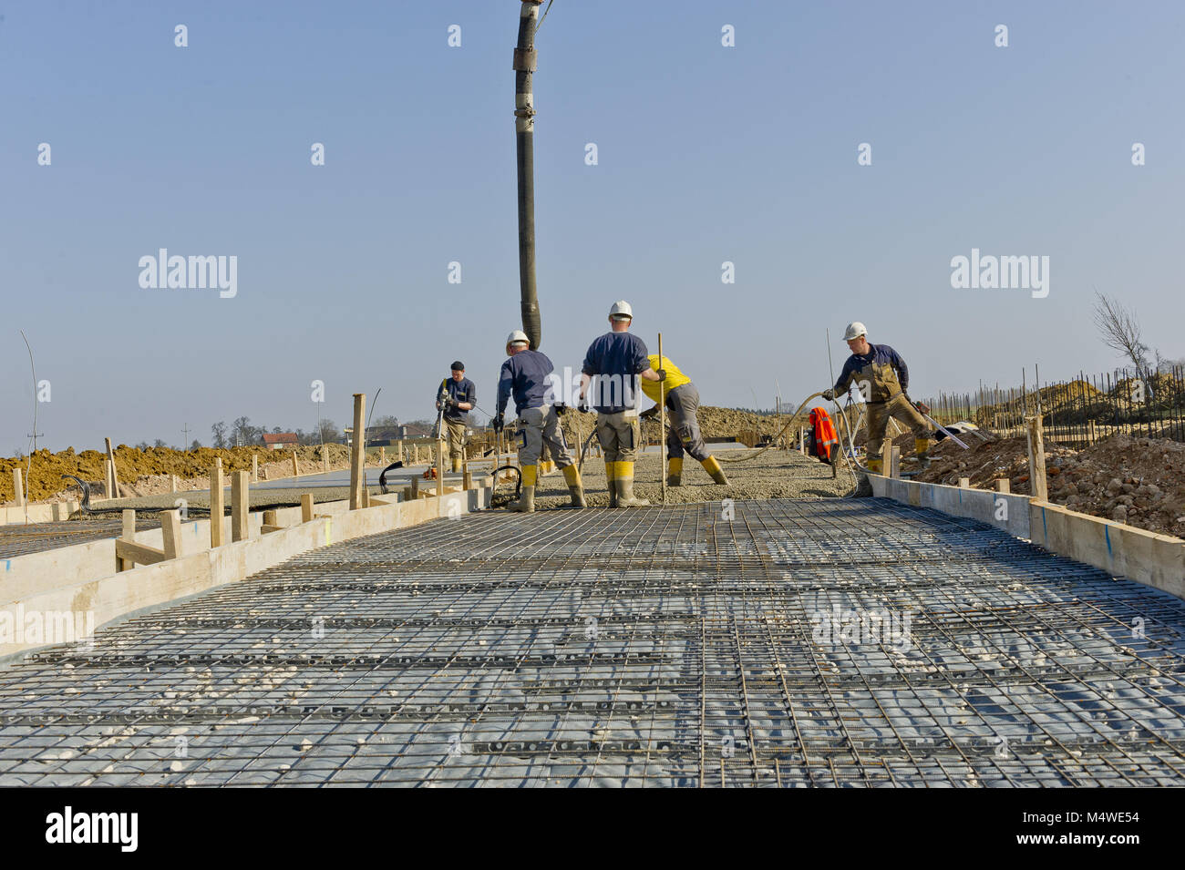 Barn building concrete work 51 Stock Photo - Alamy