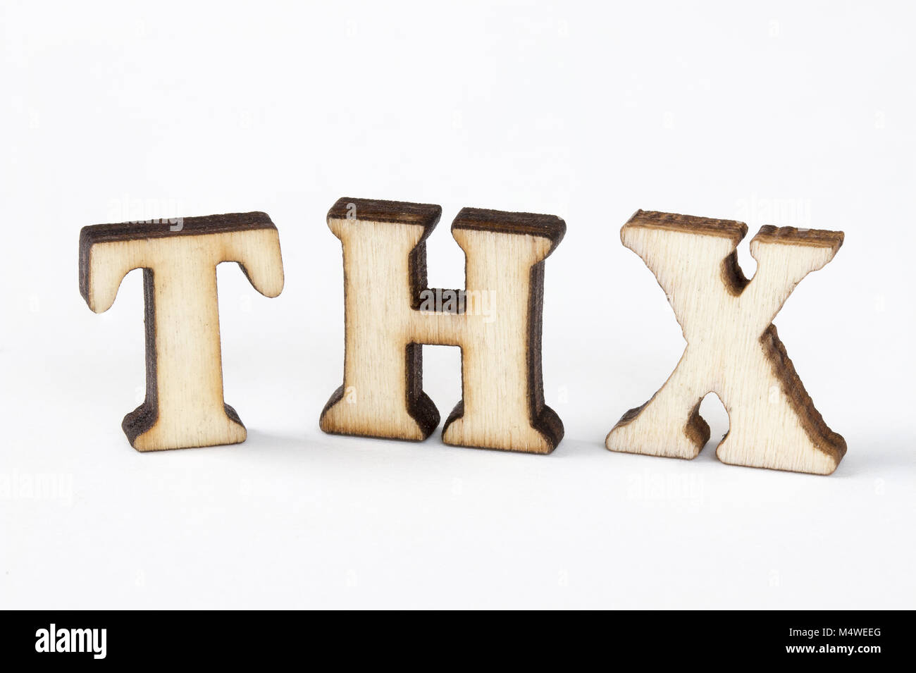 Abbreviations THX wooden alphabet object of thanks Stock Photo - Alamy