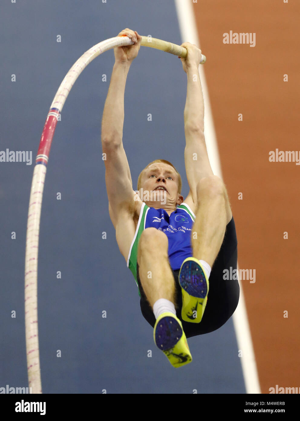 Adam Hauge in action during the Men's Pole Vault during day two of the ...