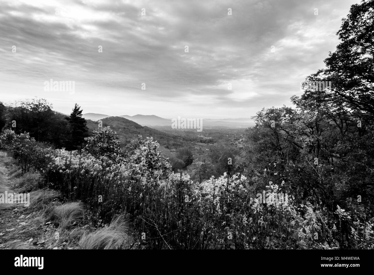 Haw creek valley overlook Black and White Stock Photos & Images - Alamy