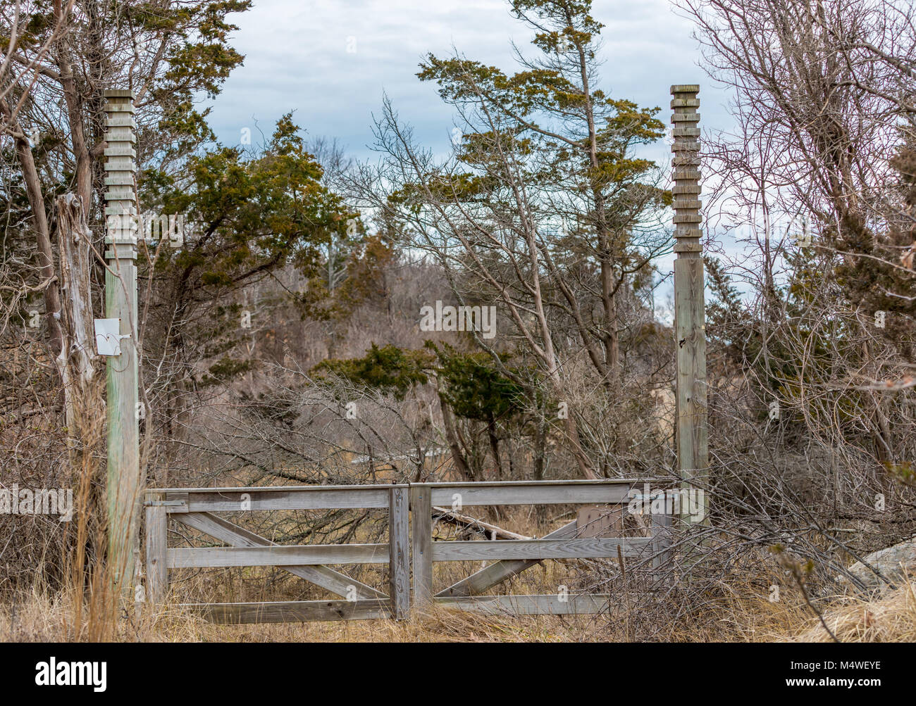 Tall poles with a gate hi-res stock photography and images - Alamy
