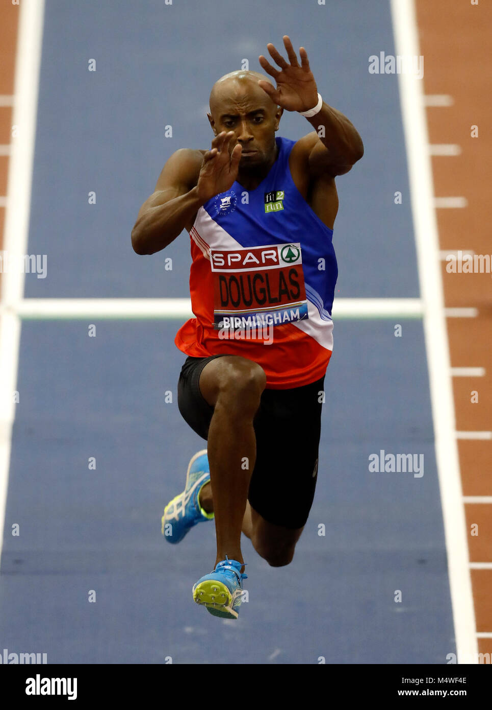 Nathan Douglas in action during the Men's Triple Jump during day two of ...