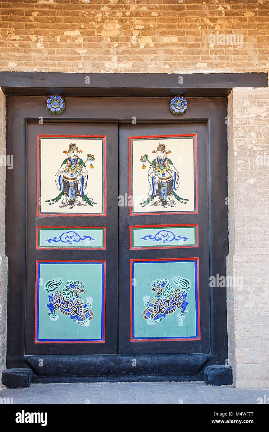 decorated door, watchtower chinese wal, jiayuguan-china Stock Photo - Alamy