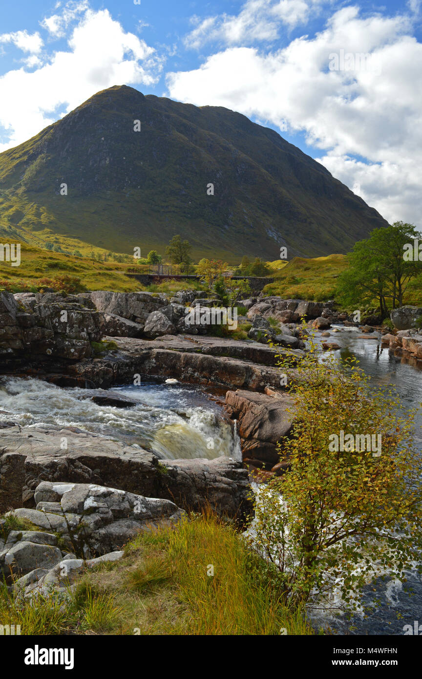 Glen Etive waterfalls on river Etive Stock Photo - Alamy