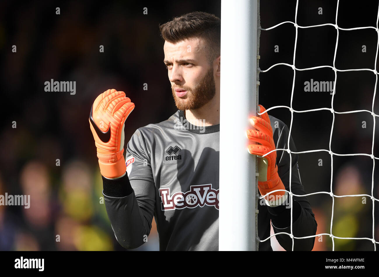 Norwich City goalkeeper Angus Gunn during the Sky Bet Championship ...