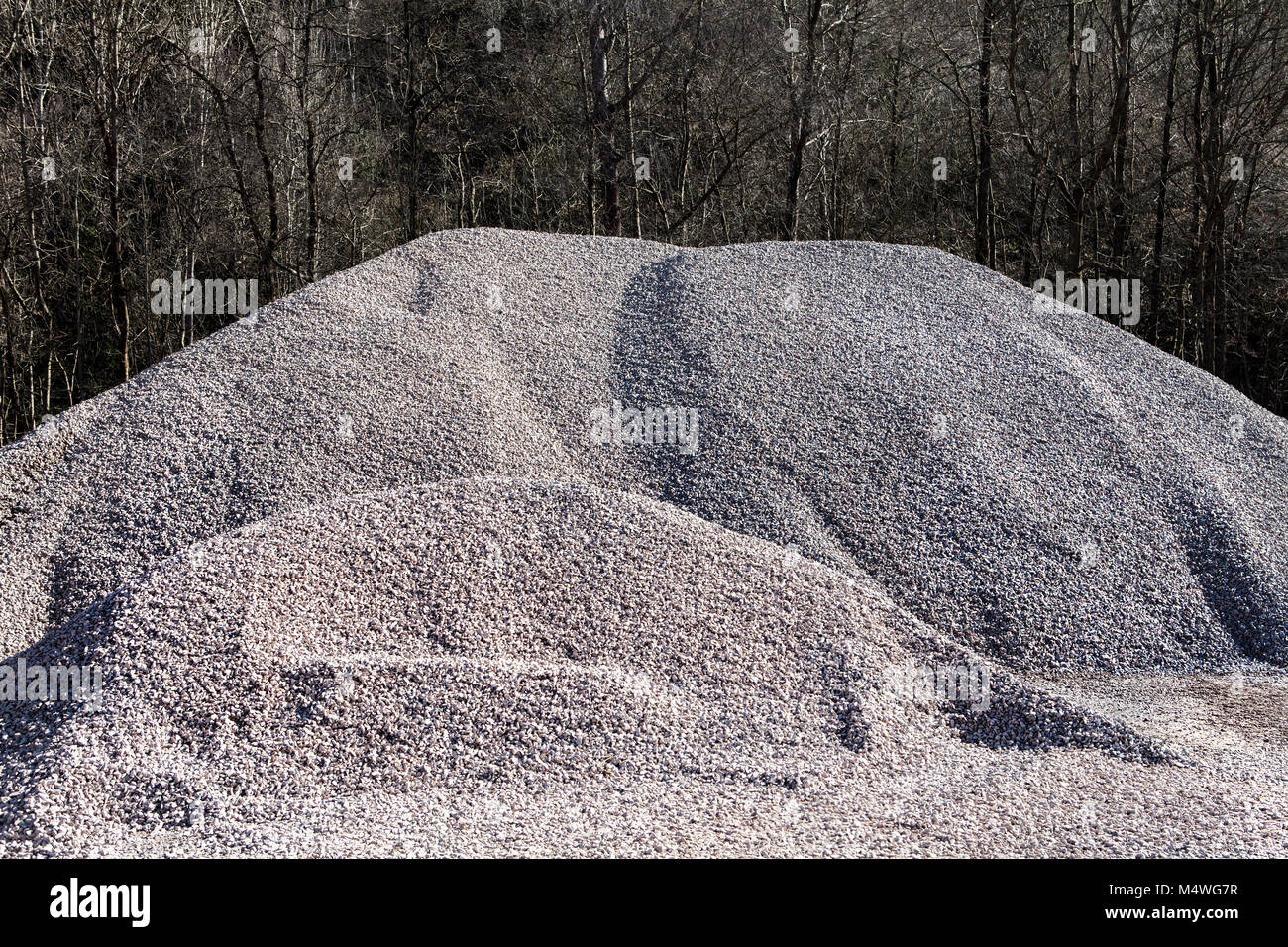Crushed stone, open cast mining Stock Photo - Alamy