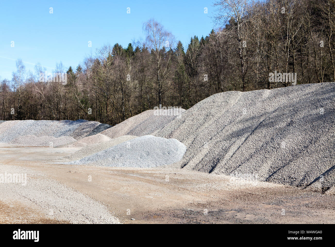Crushed stone, open cast mining Stock Photo - Alamy