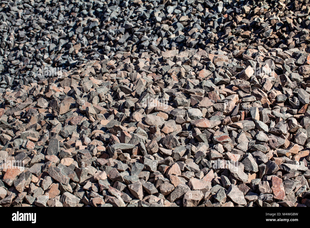 Crushed stone, open cast mining Stock Photo - Alamy