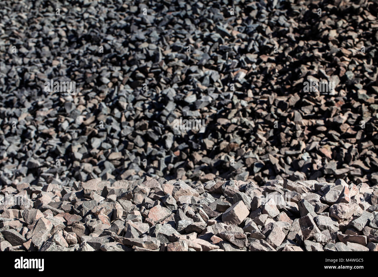 Crushed stone, open cast mining Stock Photo - Alamy
