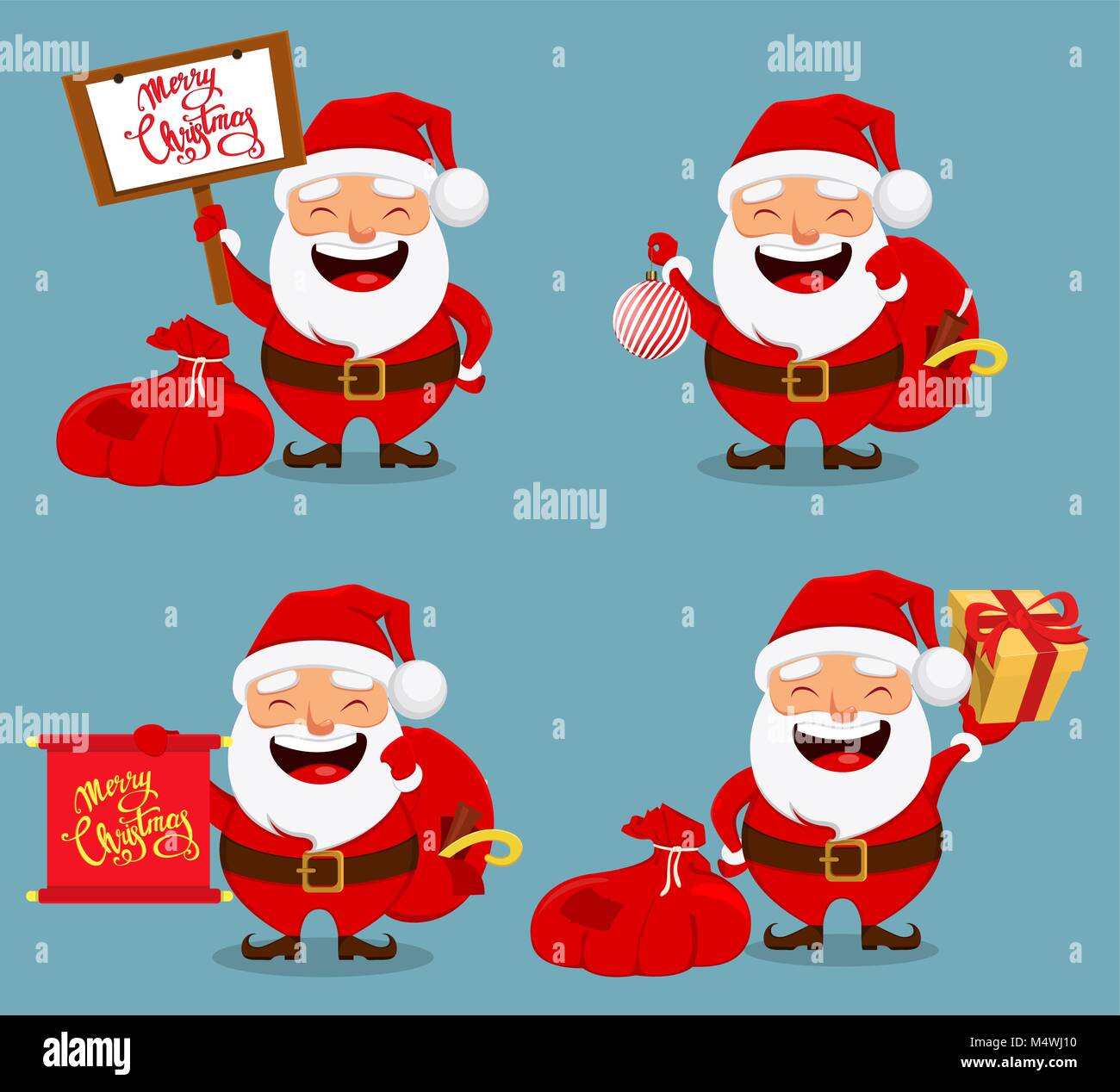 Santa cartoon laughing Stock Vector Images - Alamy