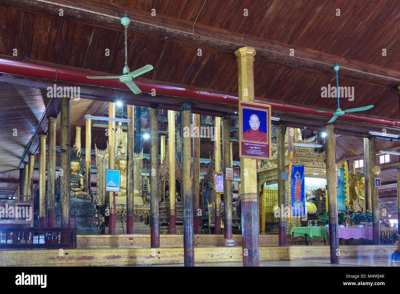 Ywama: Nga Hpe Kyaung (Jumping Cat Monastery), Inle Lake, Shan State ...