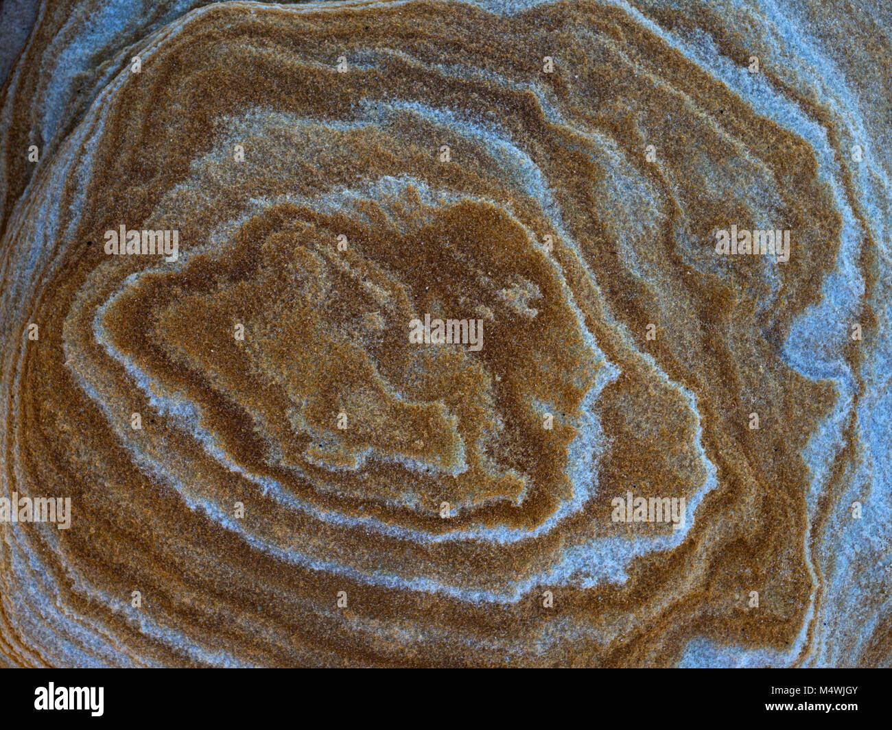 Painted cliffs at Maria Island National Park east coast of Tasmania ...