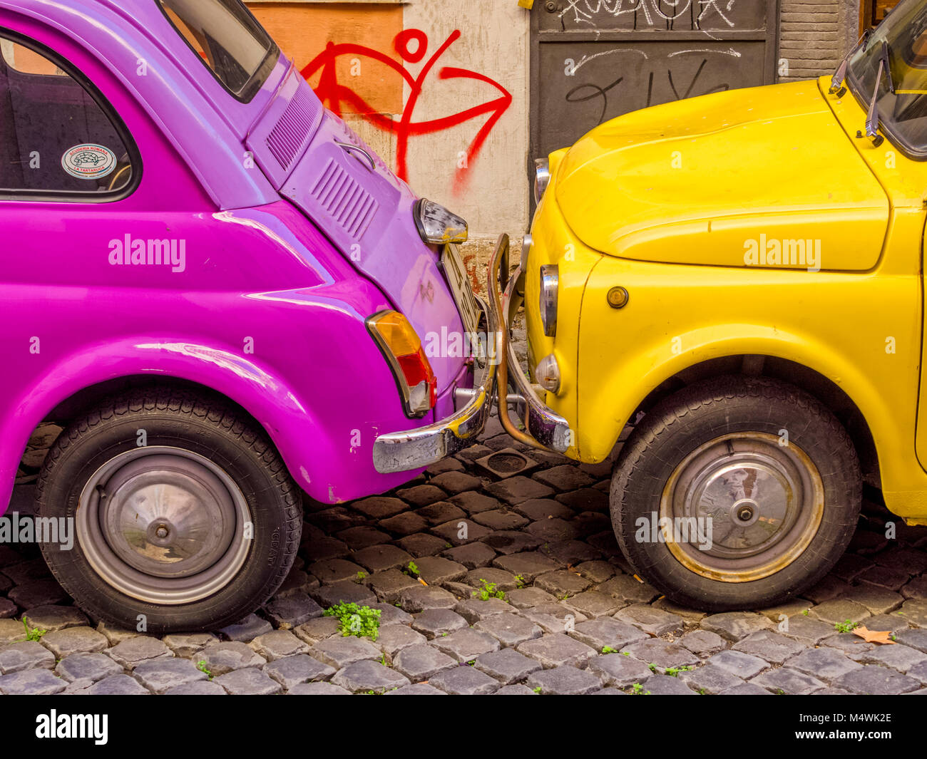 Fiat Cinquecento in Rome, Italy Stock Photo - Alamy