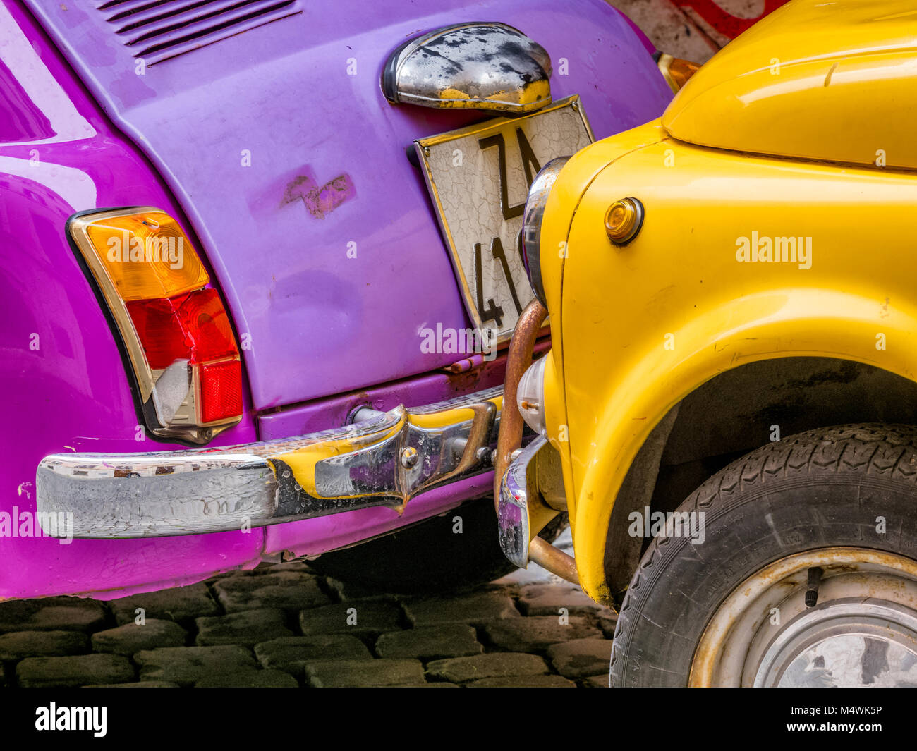 Yellow fiat cinquecento hi-res stock photography and images - Alamy