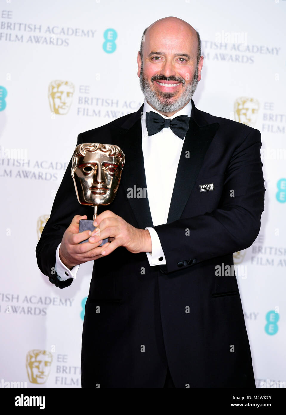 Mark Bridges with his Costume design award in the press room at the EE ...