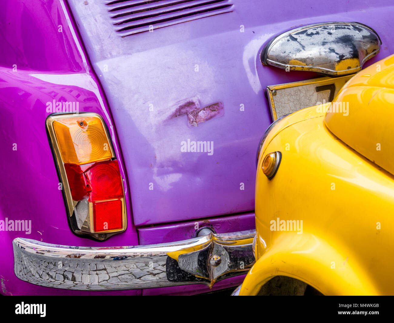 Fiat Cinquecento in Rome, Italy Stock Photo - Alamy