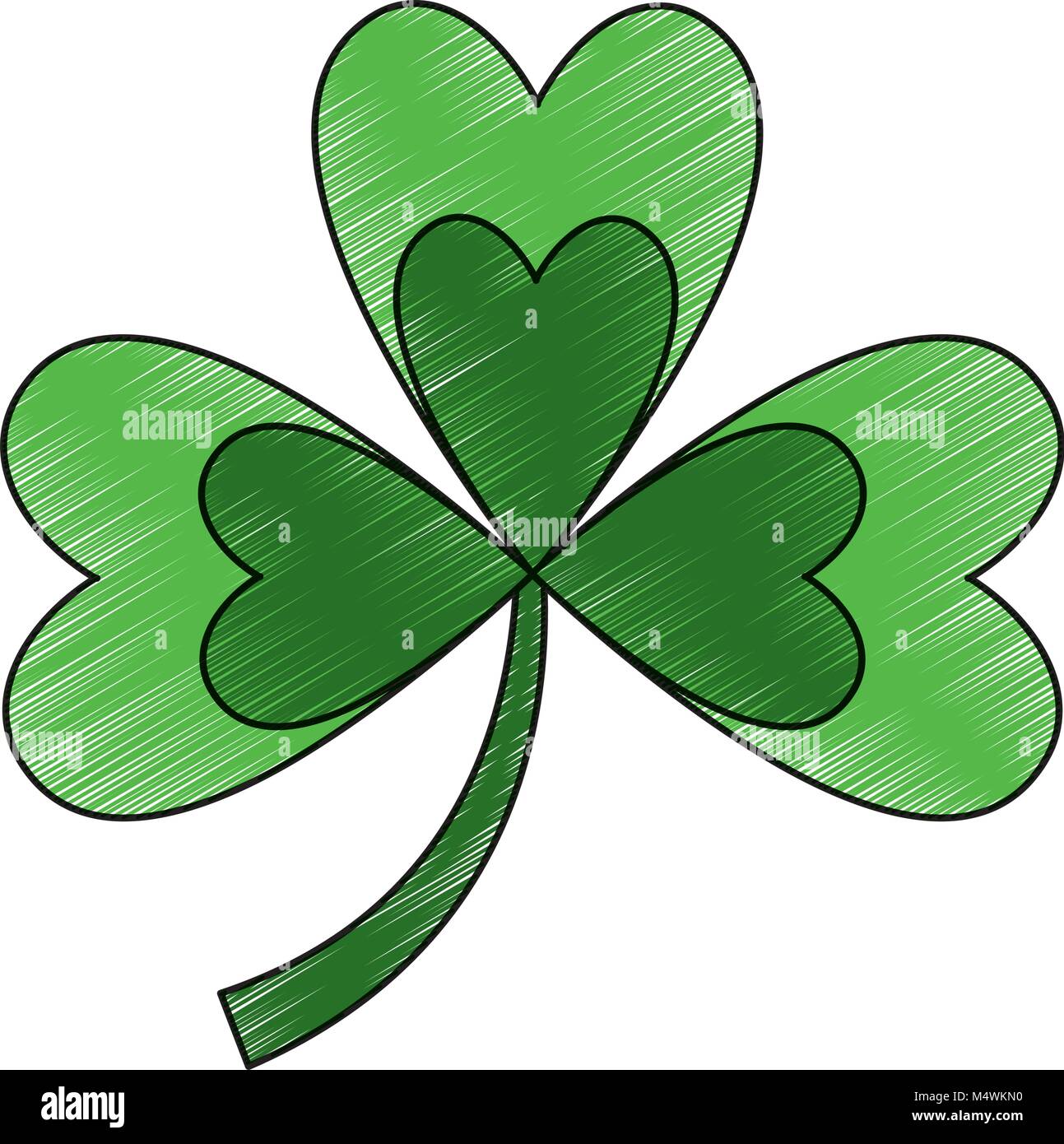 Single leaf shamrock Stock Vector Images - Alamy