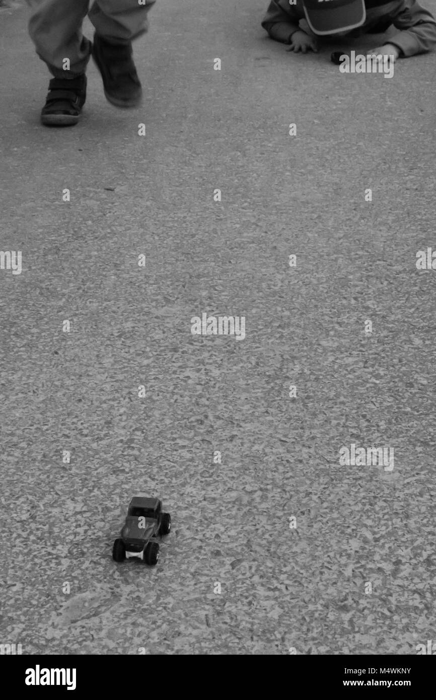 Kids cars Black and White Stock Photos & Images - Alamy