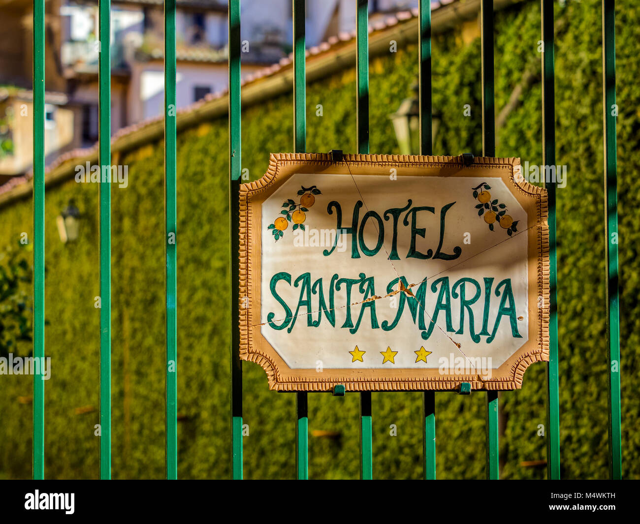 Hotel Santa Maria in Trastevere area in Rome, Italy Stock Photo - Alamy