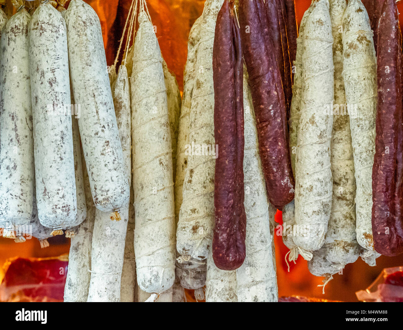 Butcher shop in Rome, Italy Stock Photo - Alamy