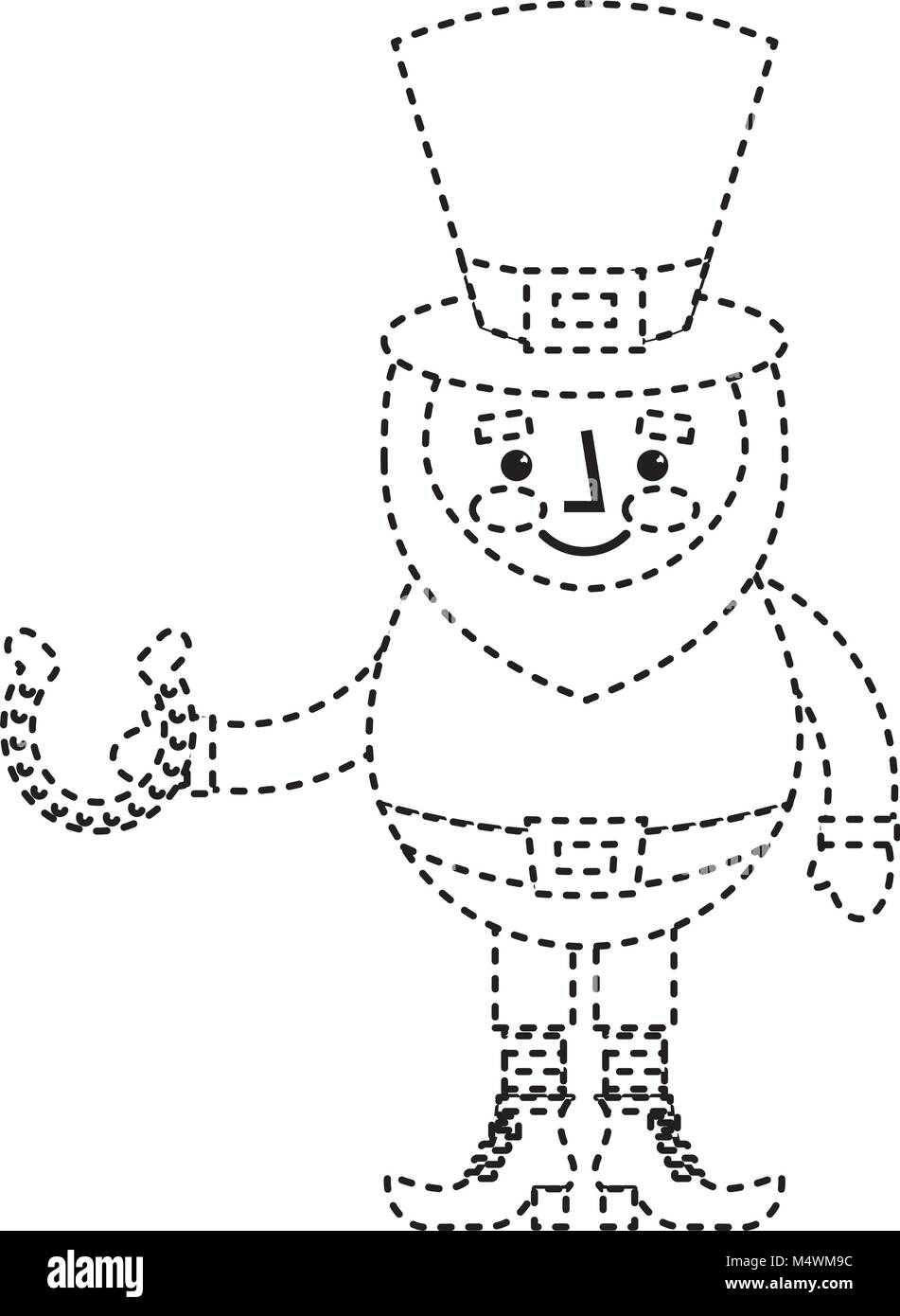 leprechaun holding horseshoe for luck traditional Stock Vector Image ...