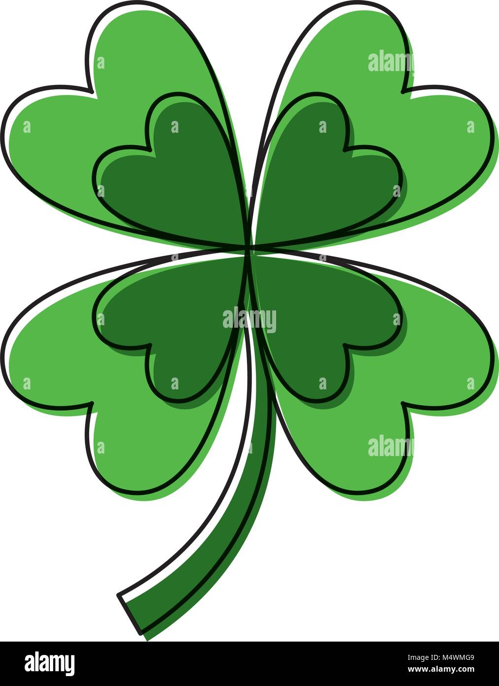 four leaf clover good luck Stock Vector Image & Art - Alamy