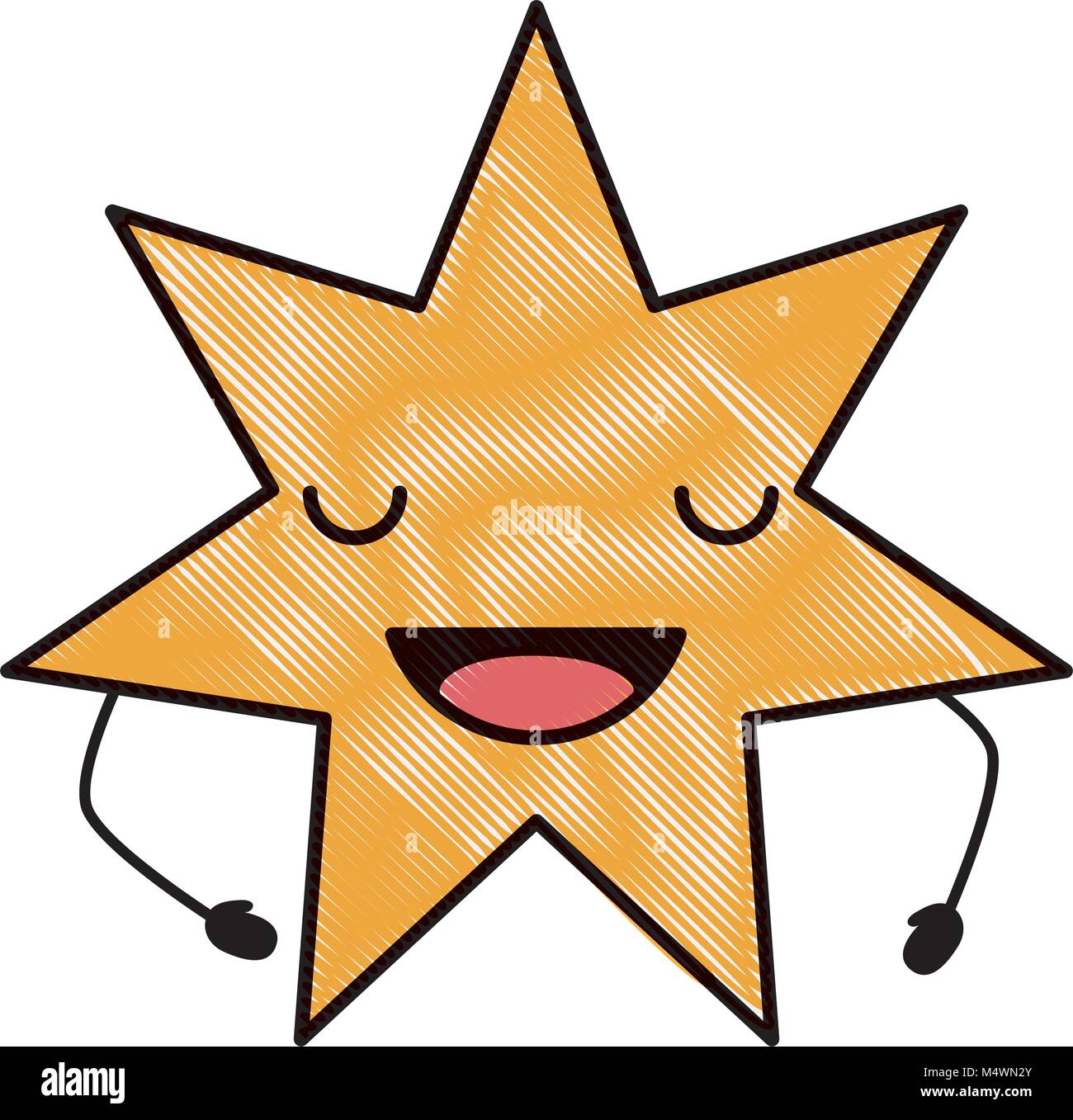 Kawaii star icon Stock Vector Image & Art - Alamy