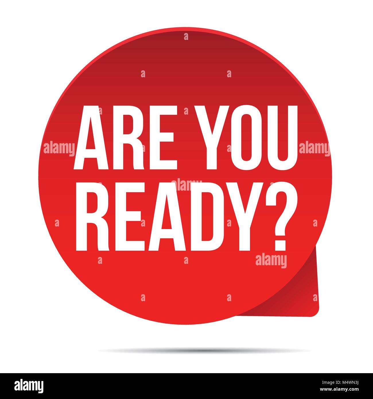 Are you ready label sticker Stock Vector Image & Art - Alamy