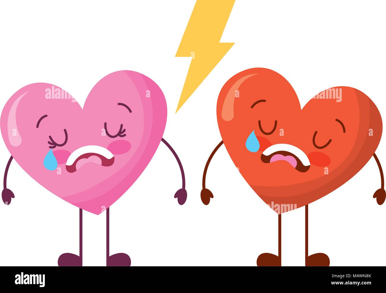Sad Broken Heart Cartoon Illustration High Resolution Stock Photography ...