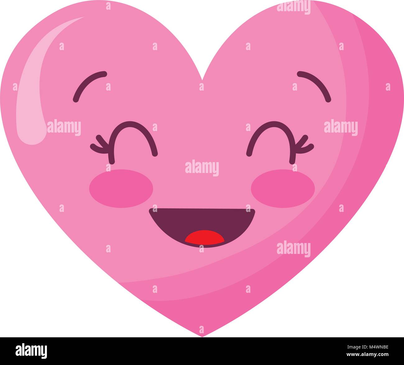 cute cartoon heart smiling happy character Stock Vector Image & Art - Alamy