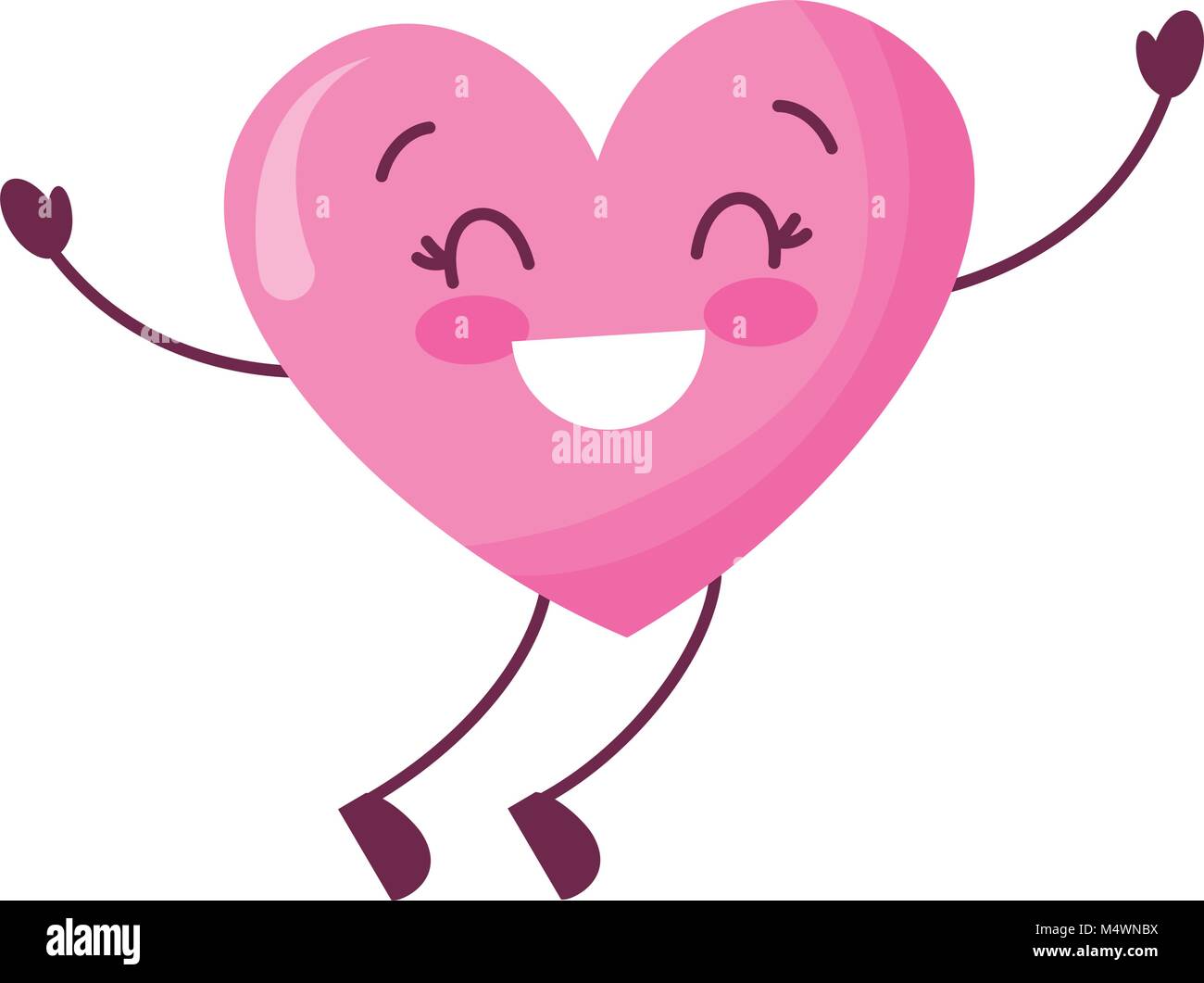 cartoon happy heart love character Stock Vector Image & Art - Alamy