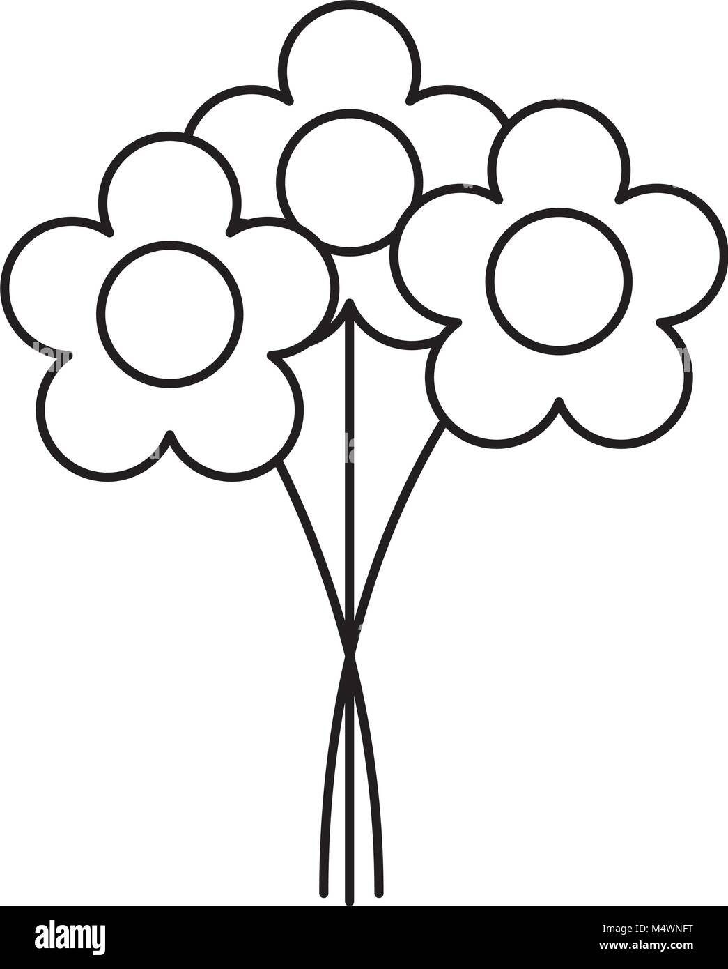Thin red flowers Stock Vector Images - Alamy