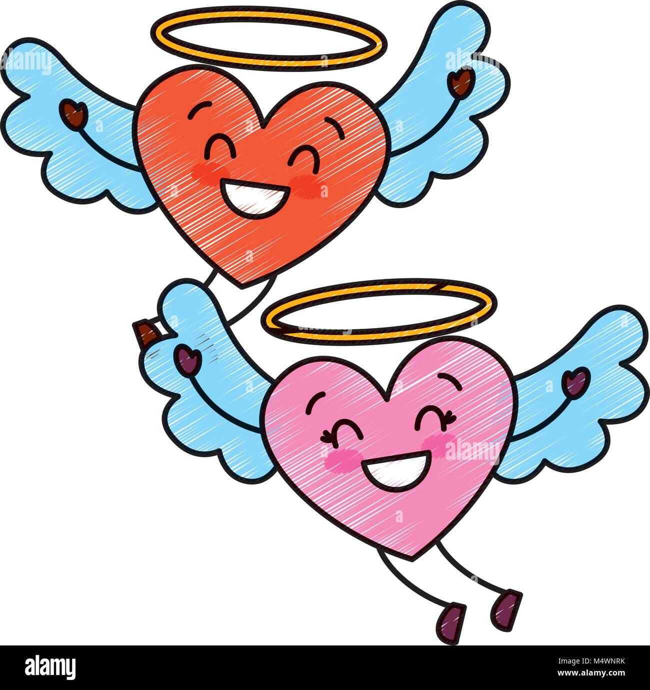 Couple love embrace flying heart hi-res stock photography and images ...
