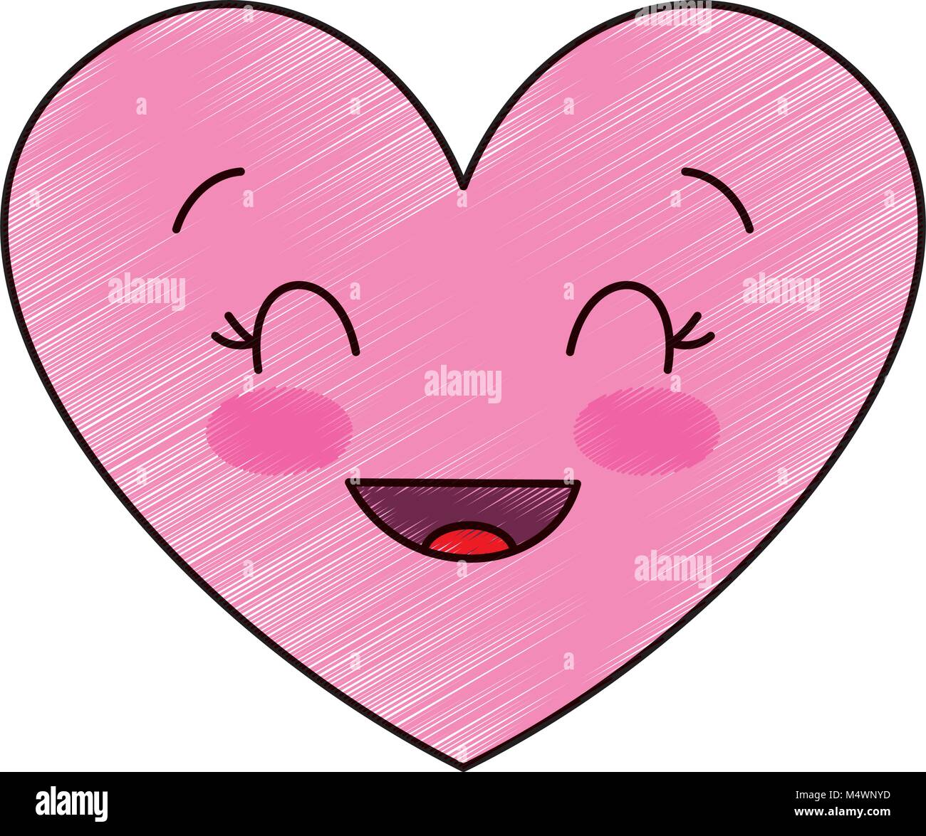 cute cartoon heart smiling happy character Stock Vector Image & Art - Alamy