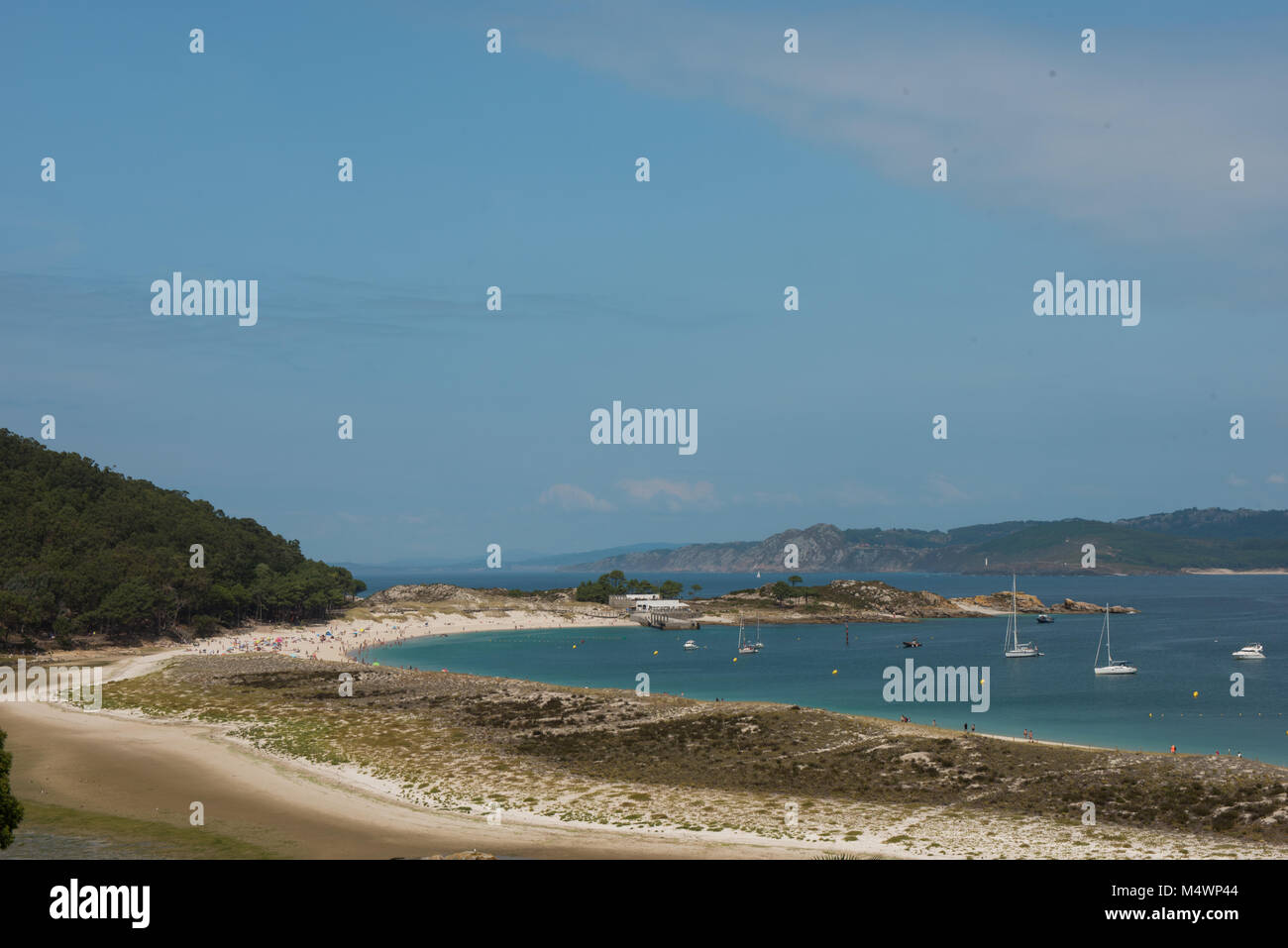 Views over the Rodas Beach, Cies islands, Galicia, Spain Stock Photo ...