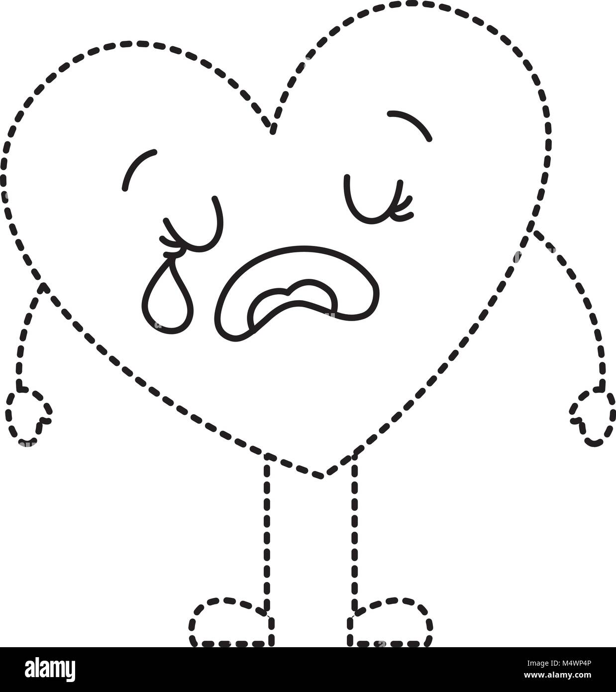 Crying Heart Cartoon