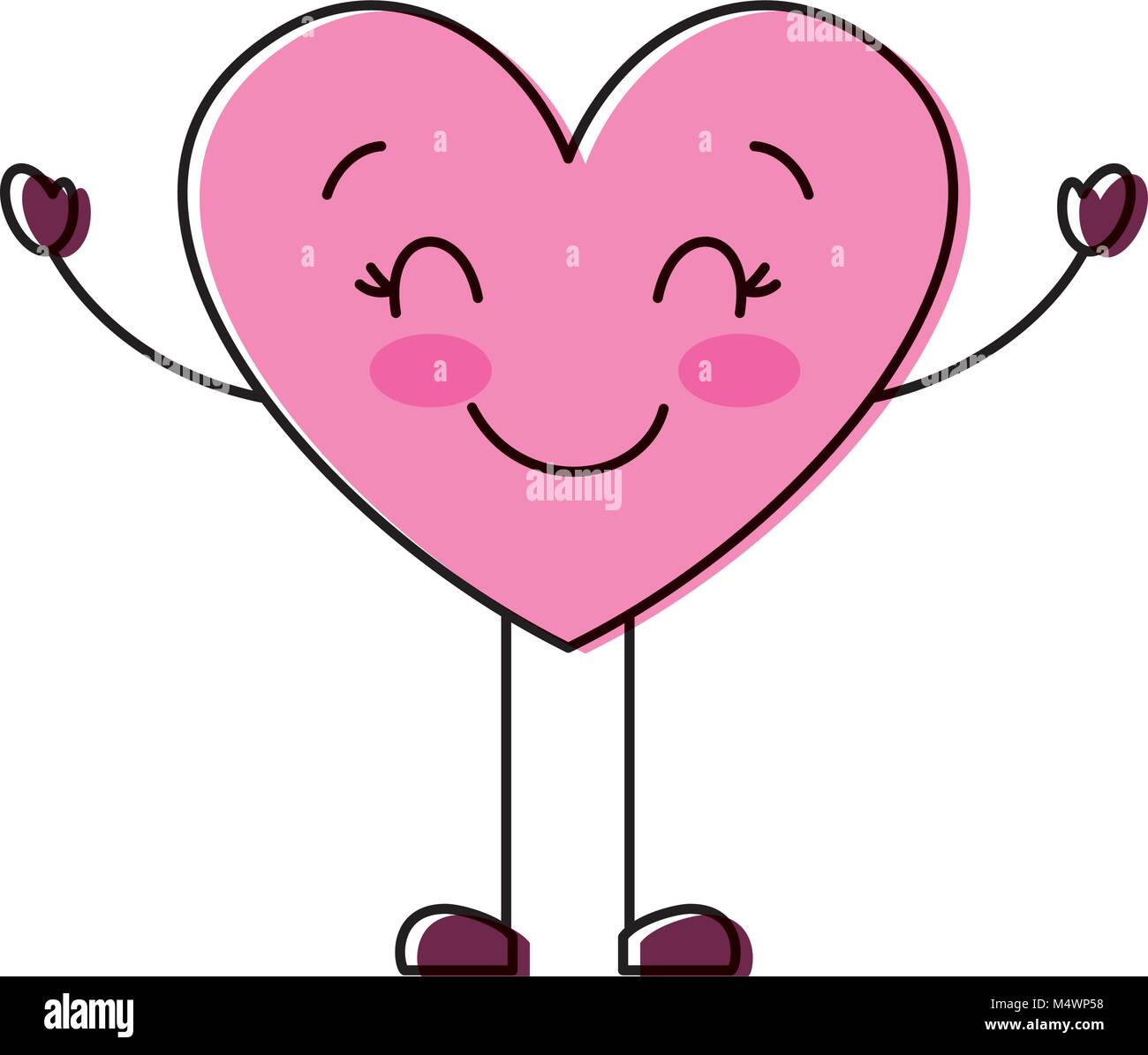 Cartoon Character Heart Shape Sign High Resolution Stock Photography ...