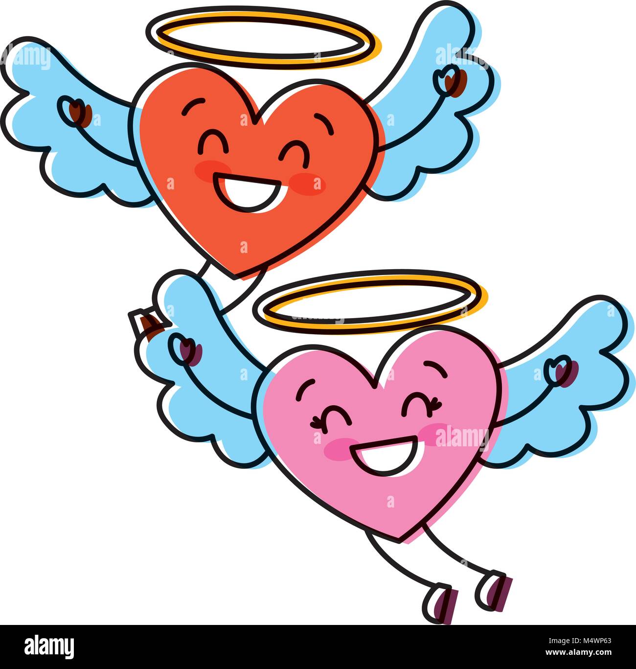 Couple love embrace flying heart hi-res stock photography and images ...